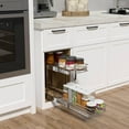 2 Tier Pull Out Cabinet Organizer (9.5" W x 21" D), Pull Out Drawers ...