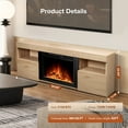 Electactic Free Standing Fireplace, Remote Control, 60'', Electric ...