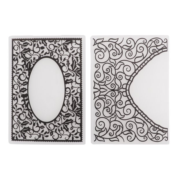 Plastic Embossing Folders, Embossing Folders Easy Operation 2 Pieces ...