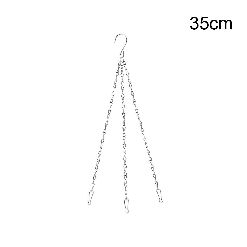 Silver 3 Strand Replacement Garden Hanging Basket Spare Metal Chains ...