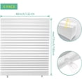 Pleated Paper Temporary Window Blinds White 48" x 72"-6PC Light ...