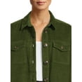 Time and Tru Women's Corduroy with Buttons Shacket - Walmart.com