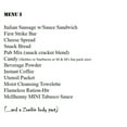 Z-Ration – Menu I MRE (Ready-to-Eat) Italian Sausage Sandwich: The ...