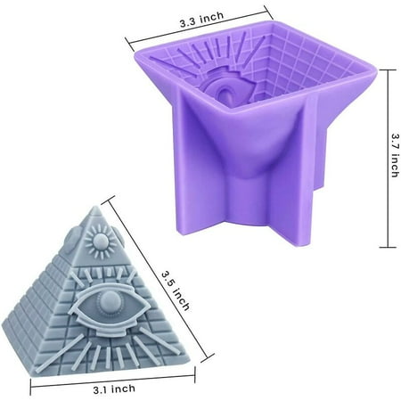 Pyramid Mold for Resin, All-Seeing Silicone Eye Triangle Candle Candle ...