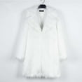 Women's 2023 Winter Faux Fur Coats Long Sleeve Lapel Fuzzy Overcoat Fluffy Loose Open Front Long ...