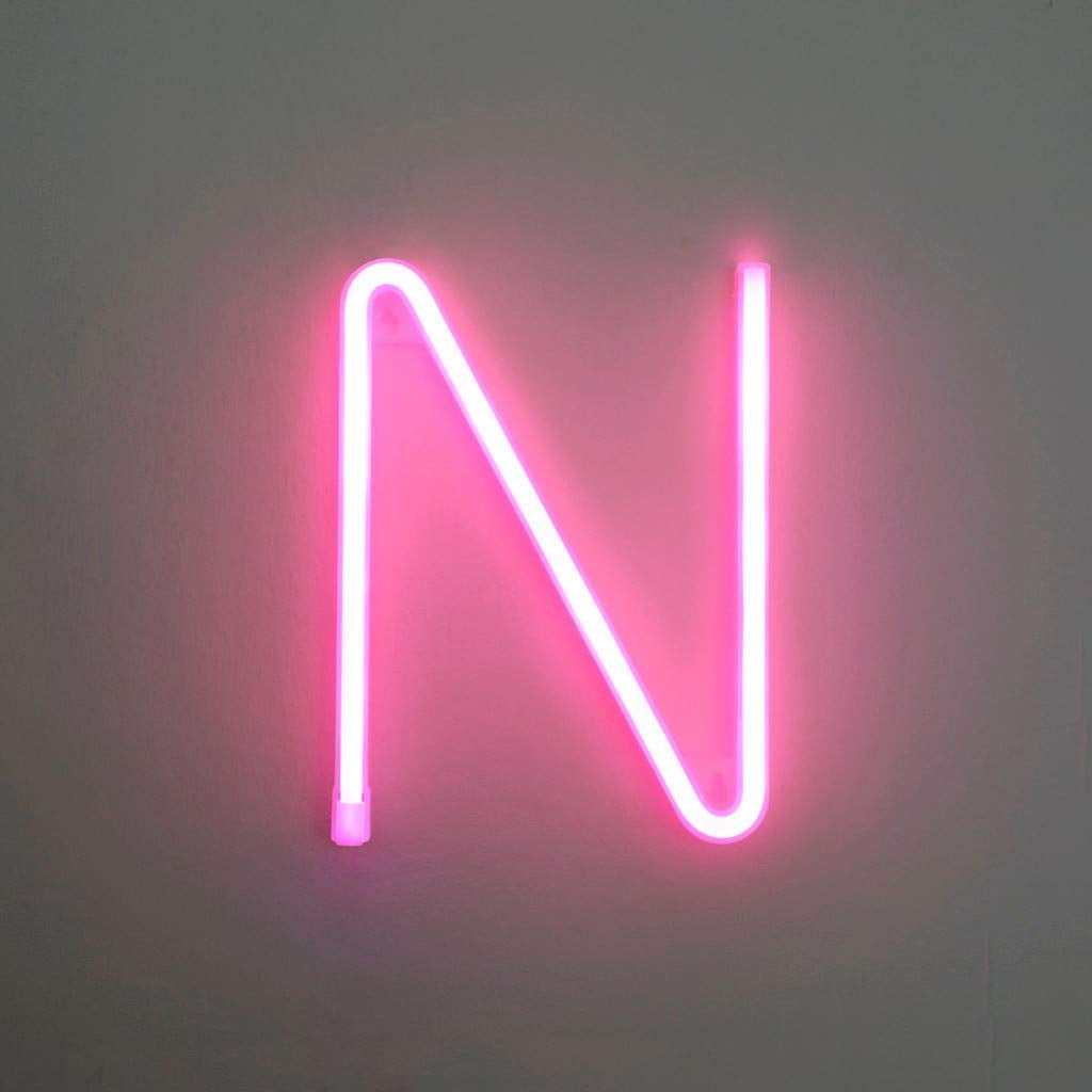 LINLIN Neon Sign, Letter Neon Signs Neon Alphabet Light Light Up LED ...