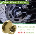 Unique Bargains M12*1.5 Motorcycle Wheel Axle Nut Screw Nut Gold Tone ...