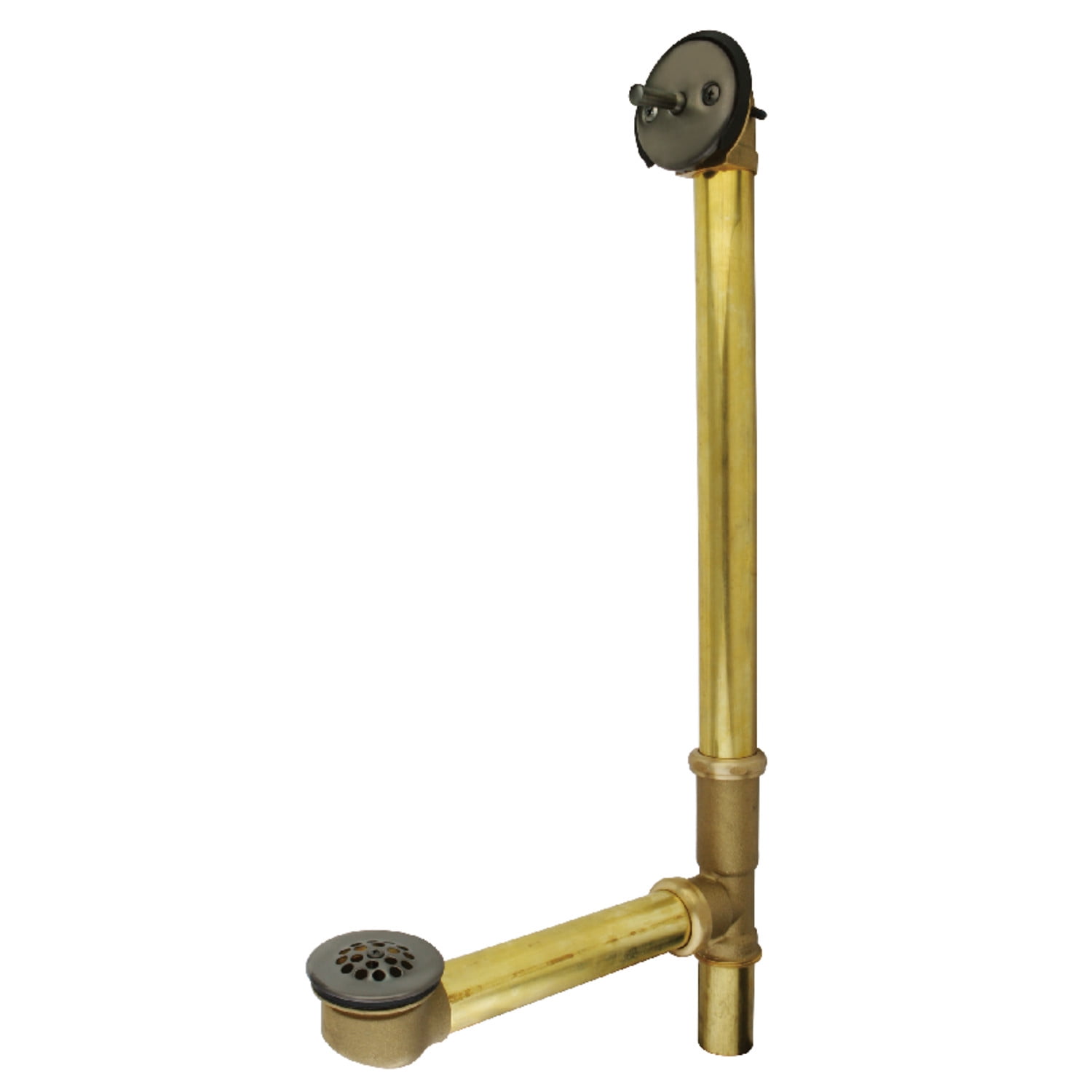 Kingston Brass DTL1185 23-Inch Trip Lever Waste and Overflow with Grid ...