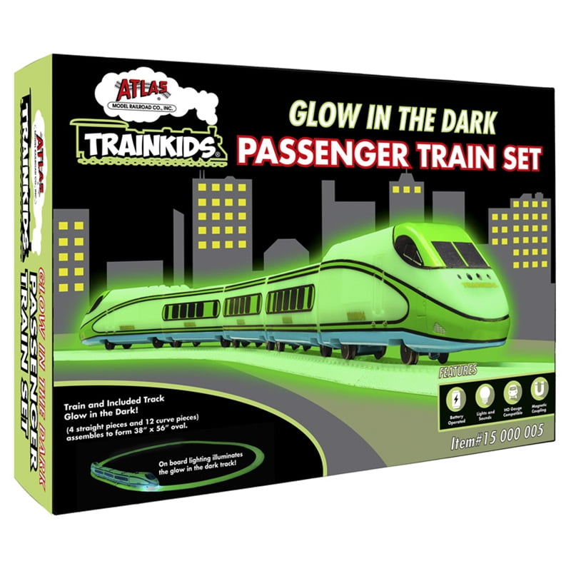 Atlas Trainkids Glow in the Dark Passenger Train Set HO Scale - Walmart.com