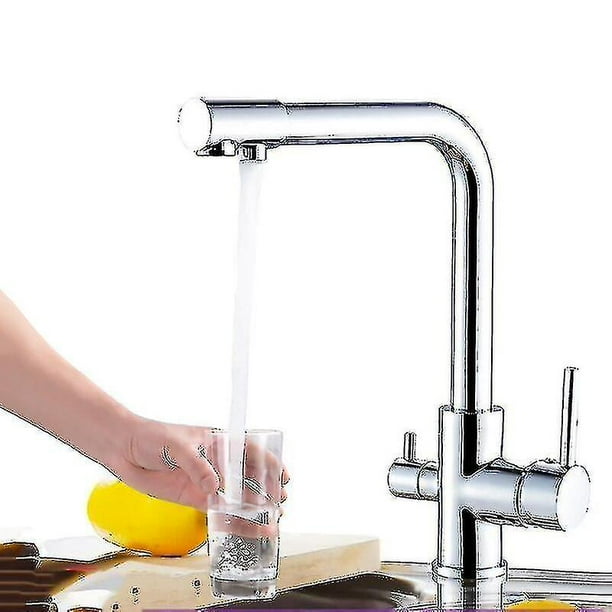 Drinking Fountains Kitchen Faucet Dual Spout Dual Control Tap For ...