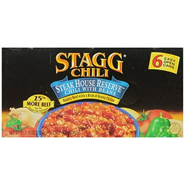 Stagg Chili Silverado® Beef Chili with Beans 6-15 oz Can, hearty ...