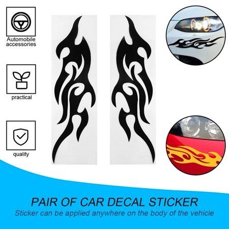 Newly Upgraded Version 2 Pcs Fire Flame Sticker Styling Car Auto Side ...