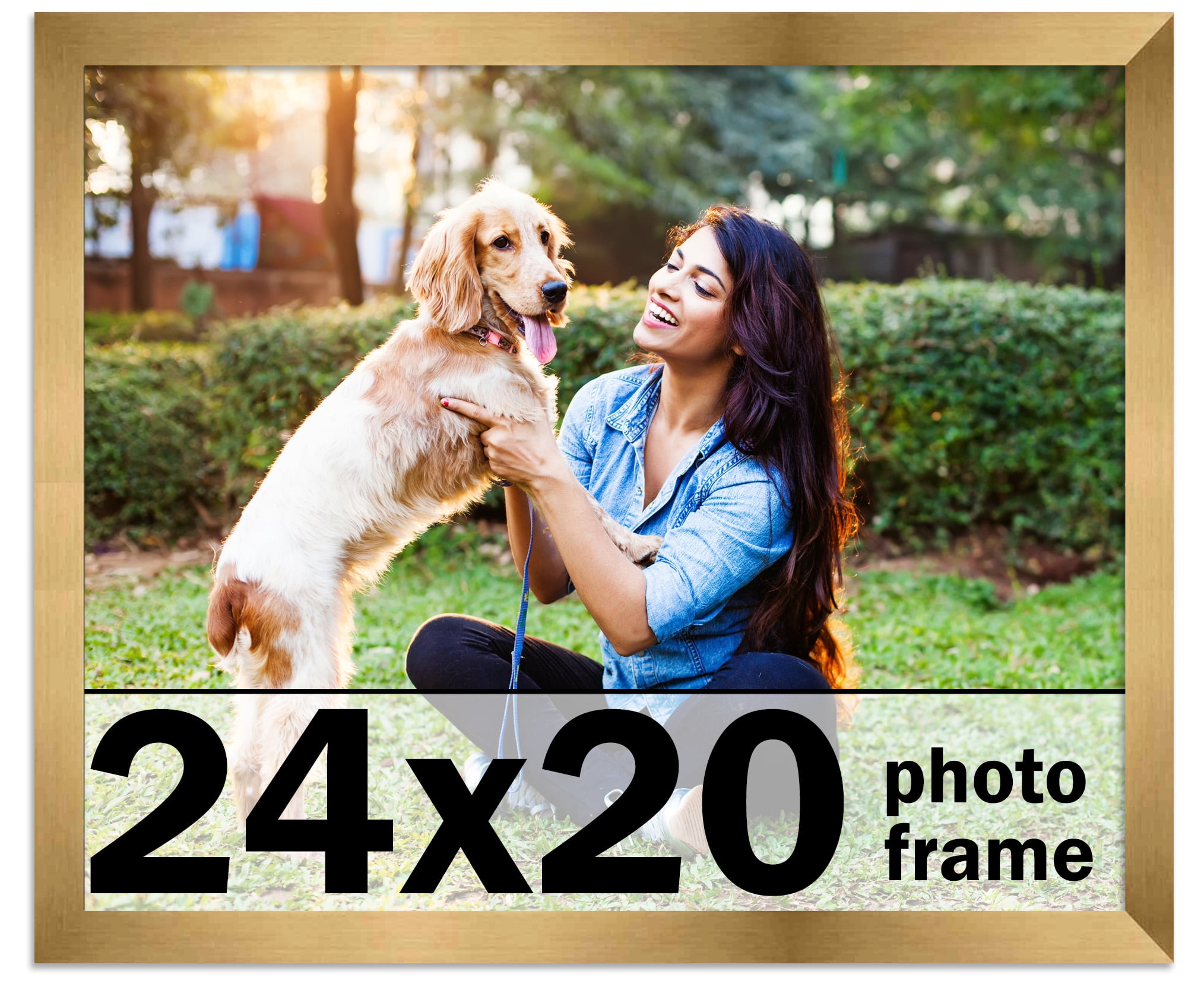 24x20 Frame Gold Bronze Picture Frame - Modern Photo Frame Includes UV ...