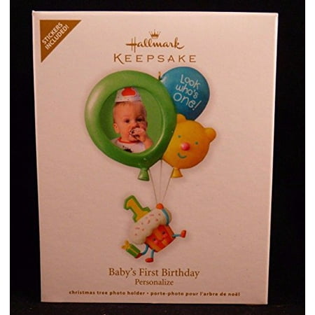 Hallmark Keepsake Ornament Photo Ornament Babys 1st Birthday | Walmart ...