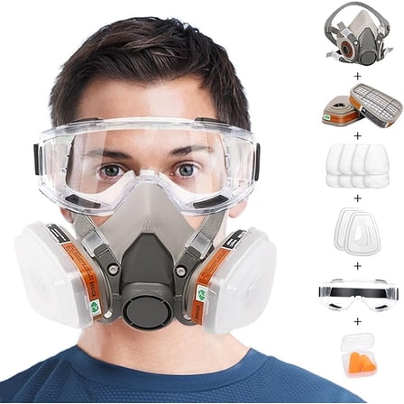 NASUM M301 Half Facepiece Respirator, Reusable Sanding & Painting Mask ...