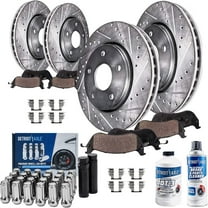 Detroit Axle Front Rear Brake Rotor Pad, Wheel Bearing Hub for 2010 ...