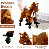 Kinbor Kids & Toddlers Ride on Horse, Plush Walking Pony Toy with Neigh ...