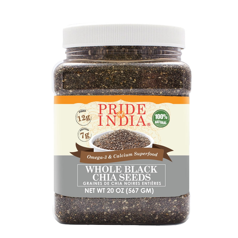 Click here for Pride Of India - Whole Black Chia Seeds - Omega-3... prices