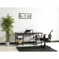 Bridge 4 tiers with wood base metal frame study desk Black - Walmart.com