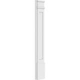 7"W x 48"H x 2"P Flat Panel PVC Pilaster w/Decorative Capital & Base ...