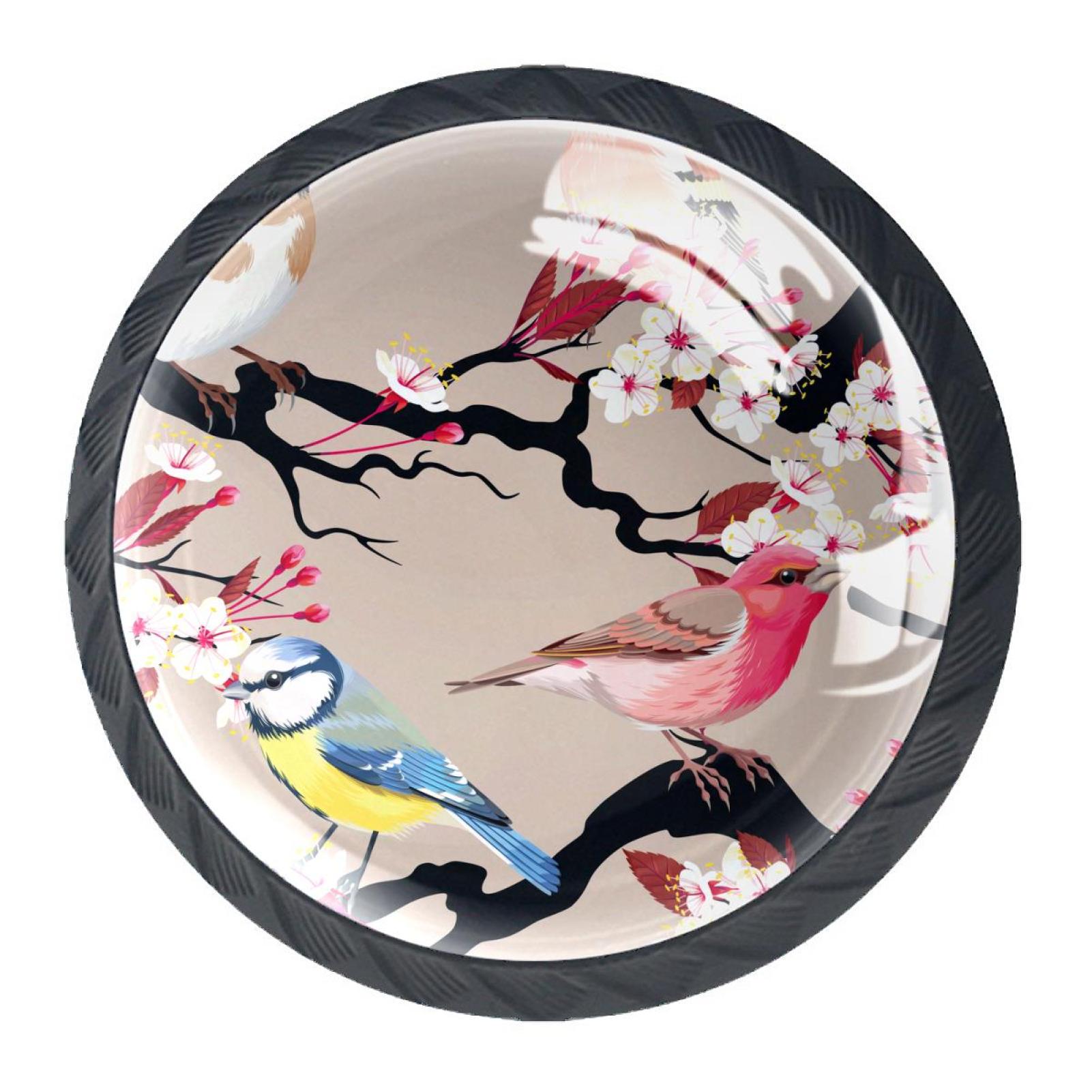 4 Pcs Graceful Bird Knobs for Kitchen Cabinet Cupboard Dresser Bookcase ...