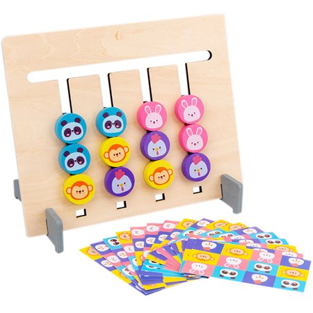 Fruits Double-sided Matching Game Early Educational Wooden Montessori ...