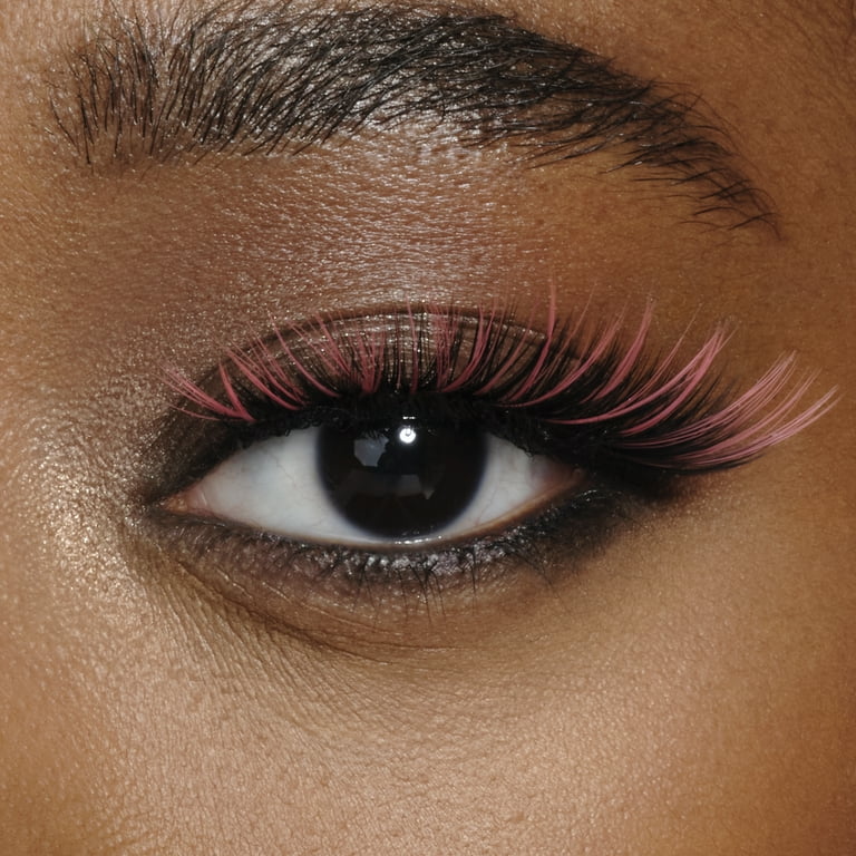 Glow In The Dark Pink Eyelashes