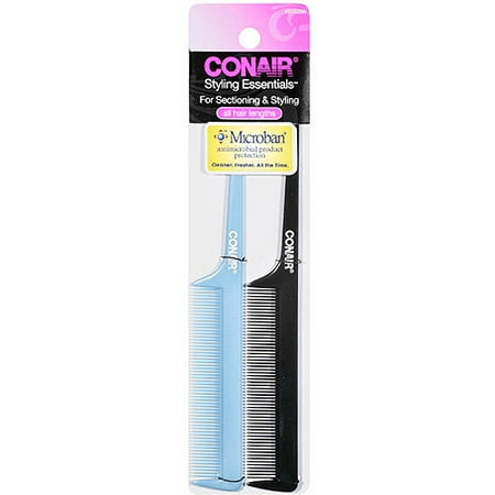 Conair Styling Essentials Sectioning & Styling Combs, 2 count - Walmart.com