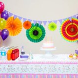 Big Mo's Toys Paper Fans Green Yellow And Orange Mexican Fiesta Party ...