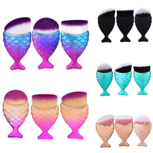Hot Sale! Mermaid Fish Scale Makeup Fishtail Bottom Powder Blusher ...