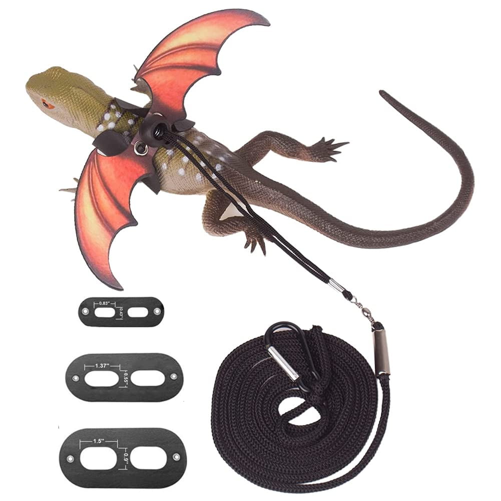Bearded Dragon Harness and Leash,Adjustable Cool Leather WingLeash ...