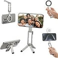Universal Magnetic Phone Tripod, Foldable Magnetic Pocket Phone Tripod ...