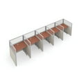 OFM RiZe Series 47" x 60" 5-Unit Privacy Station Panel System with ...