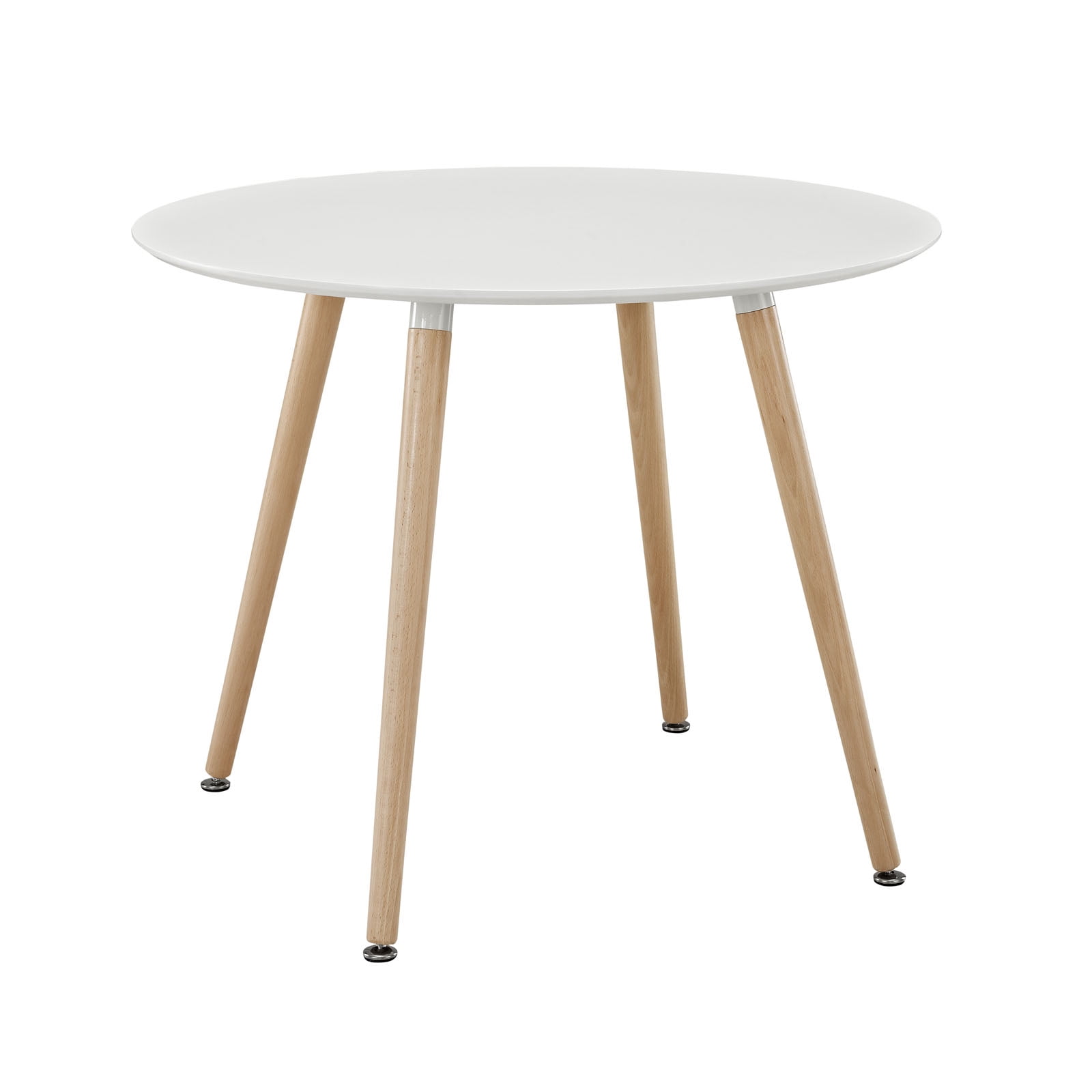 Modern Contemporary Kitchen Wood Circular Dining Table White - Walmart.com
