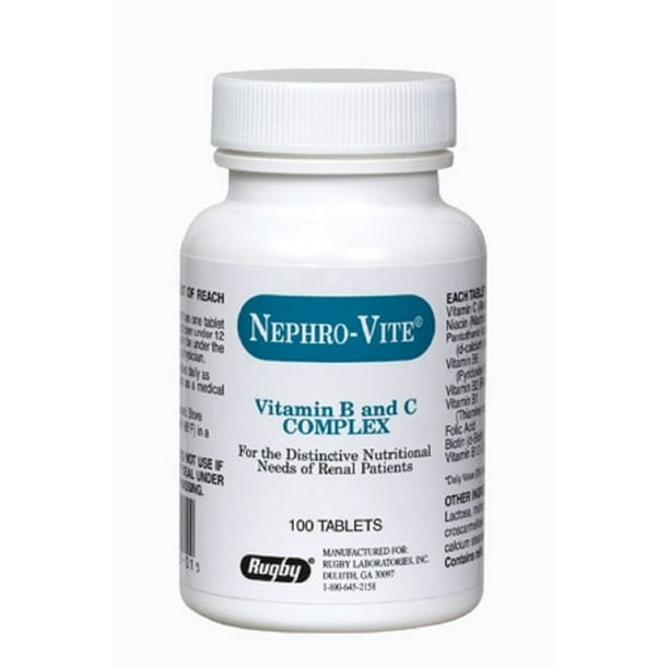 Nephro-Vite - Vitamin B and C Supplement - 0.8 mg Strength - Tablet ...