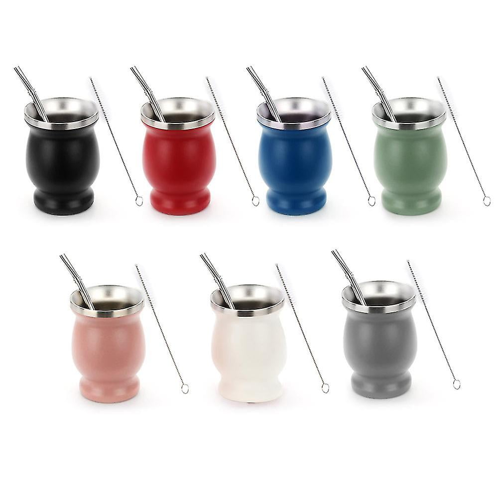230ml Stainless Steel Yerba Mate Cup Double-walled Yerba Mate Gourd ...