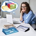 1 Pc Transparent Document Bag Plastic Expandable File Organizer Folder ...