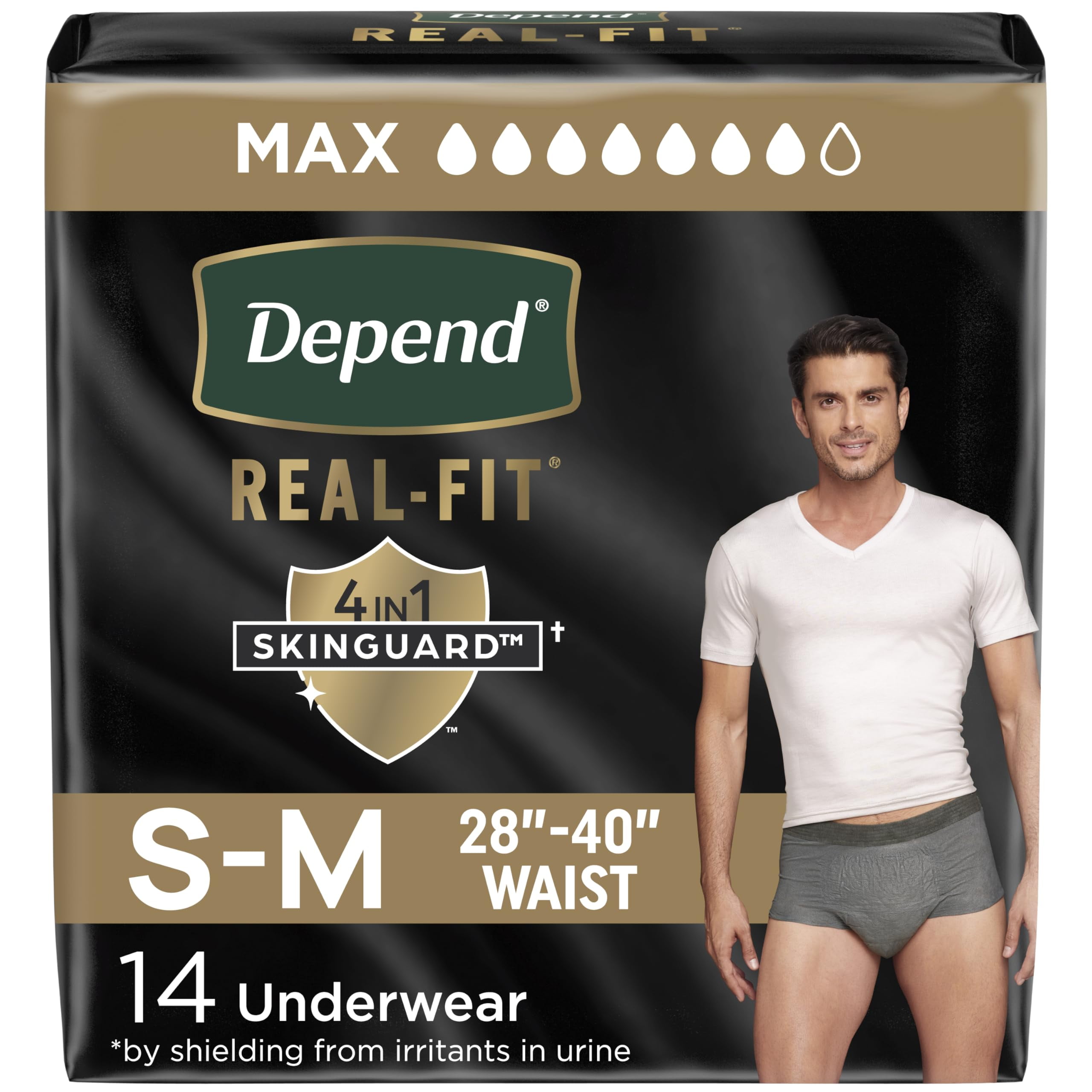 Ropa interior para incontinencia Depend Real Fit Hombre S/M 14 unidades ...