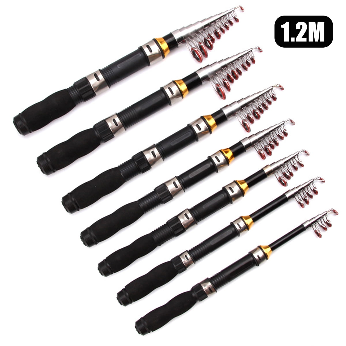 Portable Retractable Fishing Rods 120-230cm Telescopic Fish Pen Travel ...