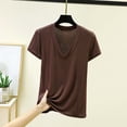 DAFPZW Womens Summer Sexy Short Sleeve T-shirt Tops Deep V-Neck Shirts ...