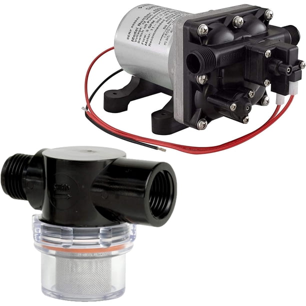 Shurflo Pompe à Eau 12 Volts pour VR 3.0 GPM - 4008-101-A65 / E65 & 1/2 ...