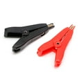 2PCS Copper Plated Gold Two-level test clip Four-Clamp for Kelvin Black ...