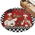 Chefs 8' Round Rug for Open Concept Living Room Seating Zone, Food ...