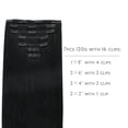 Clip In Hair Extensions Real Human 12 Inch 80g 7remy Jet Black Straight ...