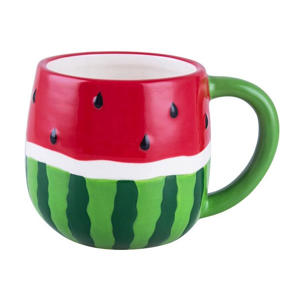 ceramics PineappleWatermelon Fruit Shape coffe Mug Teacup Oatmeal cup ...