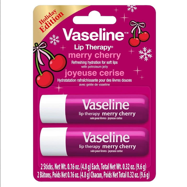 Vaseline® Lip Therapy Limited Edition Merry Cherry 2pk, Long-Lasting ...