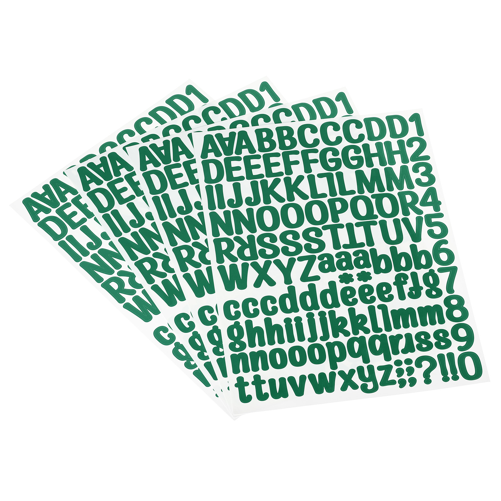 Uxcell Vinyl Self Adhesive Letter Number Sticker Decal Kit, Green 126 ...