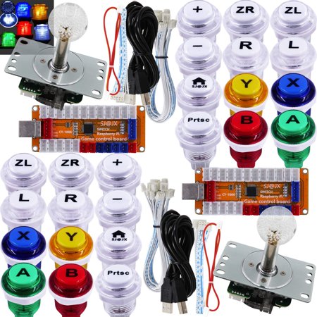 SAYDY Arcade Game LED Controller Lamp USB Encoder 2 Player Gamepad Cherry MX Microswitch Light ...