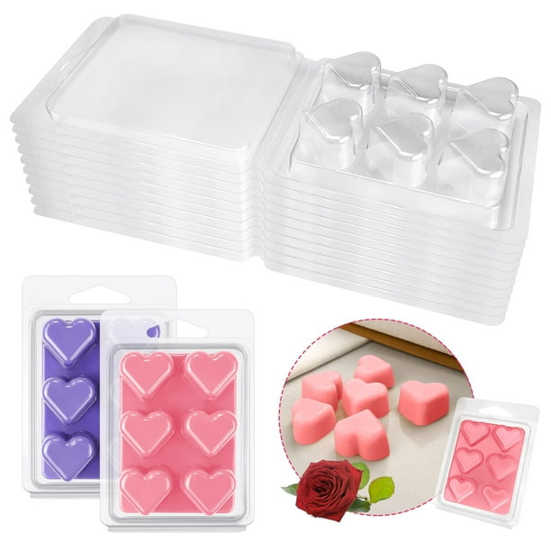 Moldes de cera derretida, 30 piezas de plástico transparente para cera ...