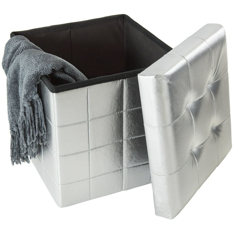 Silver ottoman box store